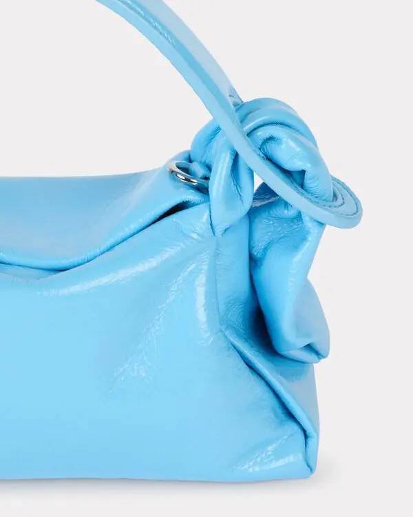 Kenzo Furoshiki' Mini Bag In Leather - Turquoise