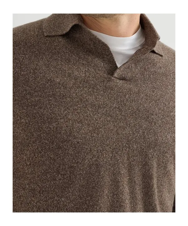 Brunello Cucinelli Long-sleeved Knitted Polo Shirt - Gray