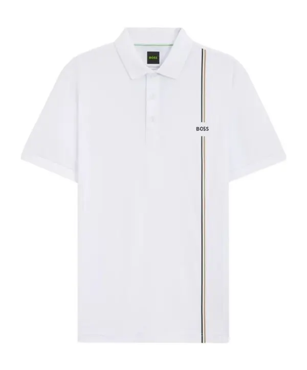 Hugo Boss Logo-print Polo Shirt - Natural