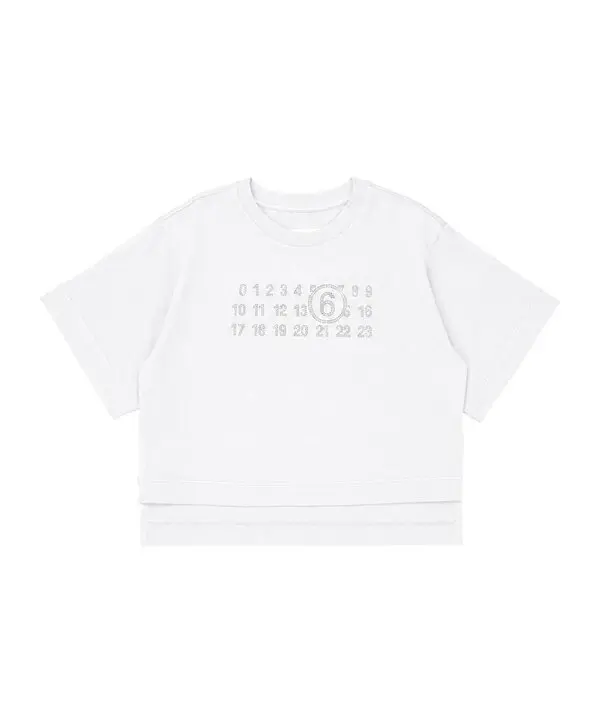 MAISON MARGIELA Numeric Signature Rhinestone-embellished T-shirt