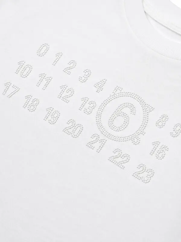 MAISON MARGIELA Numeric Signature Rhinestone-embellished T-shirt