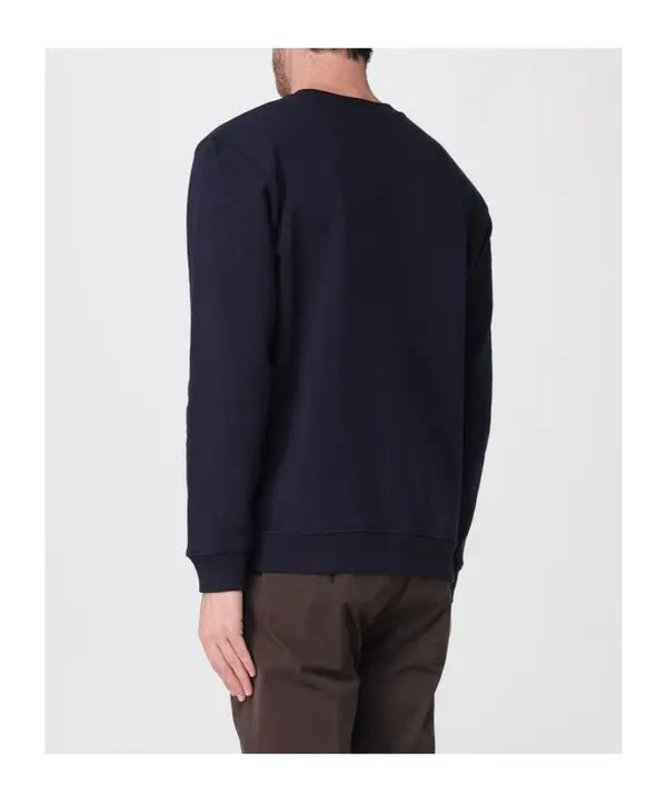 DONDUP Crewneck Cotton Sweater With Gothic 'd' Graphic