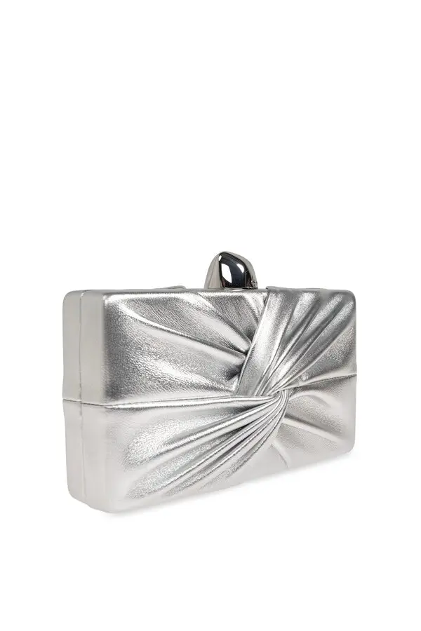 Cult Gaia Logo Clutch - Silver