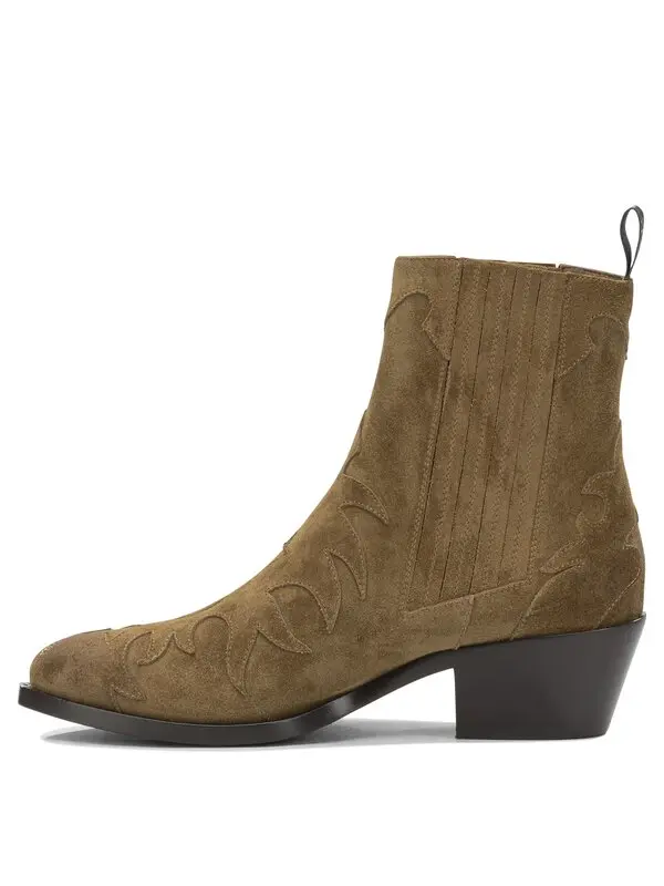 Sartore Velour 45 Mm' Cowboy Ankle Boots