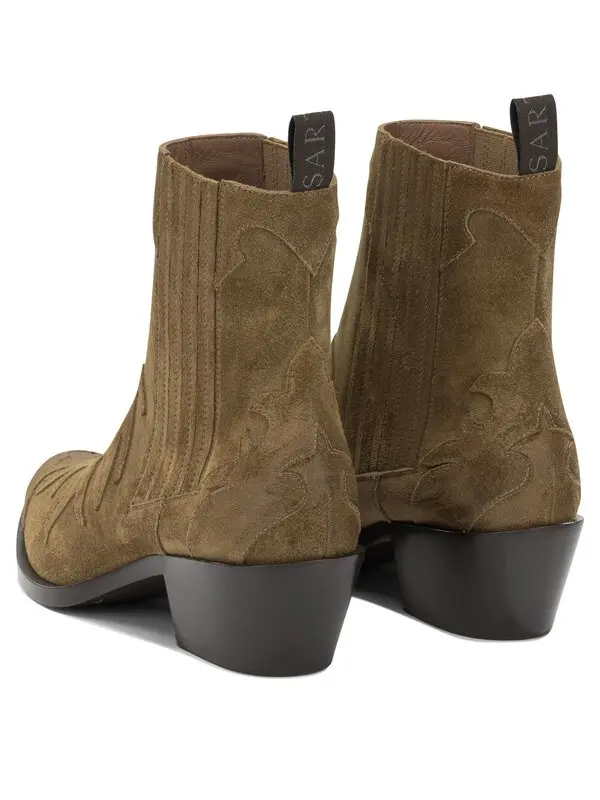 Sartore Velour 45 Mm' Cowboy Ankle Boots