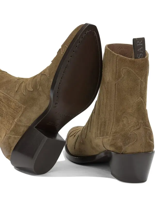 Sartore Velour 45 Mm' Cowboy Ankle Boots