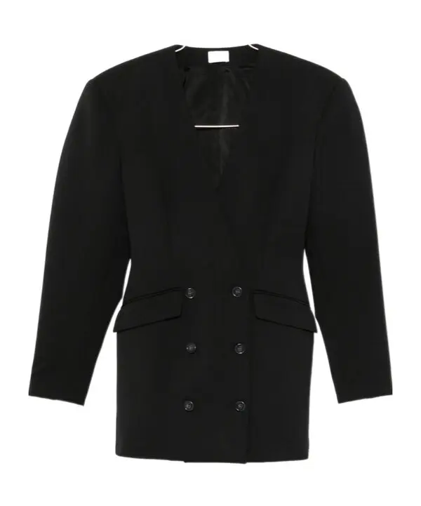 Andamane Double-breasted Collarless Jacket