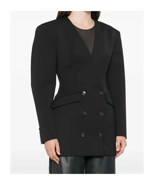 Andamane Double-breasted Collarless Jacket