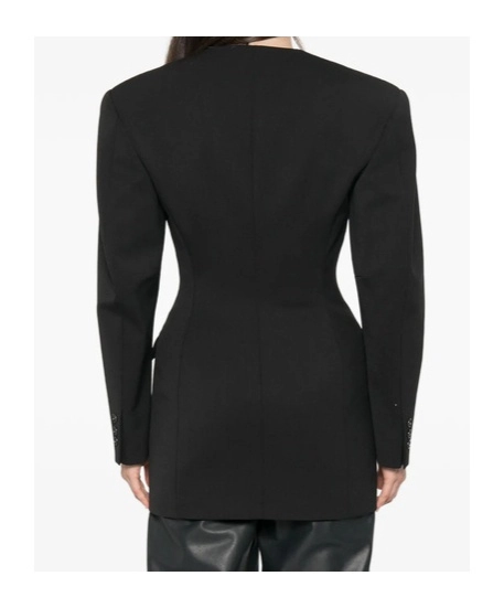 Andamane Double-breasted Collarless Jacket