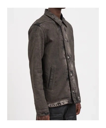 Rick Owens Collared Long-sleeved Casual Jacket