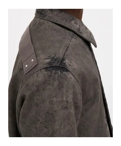 Rick Owens Collared Long-sleeved Casual Jacket