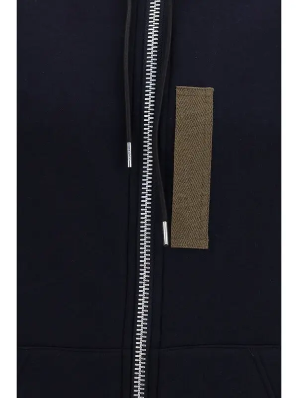 Sacai Panelled Zip-up Hoodie