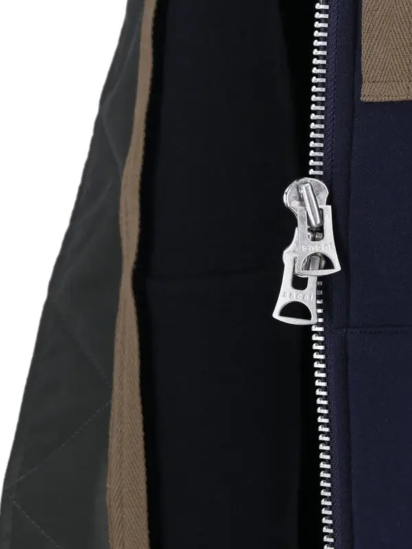 Sacai Panelled Zip-up Hoodie