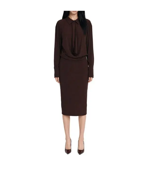 Andamane Lilia Draped Midi Dress
