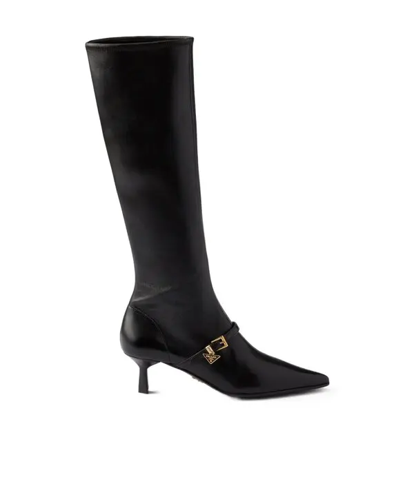 Prada Stretch Nappa Leather Boots - Black