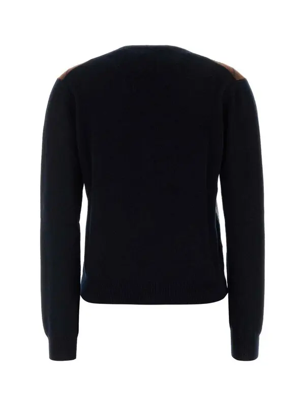 Prada Argyle-knit V-neck Cardigan