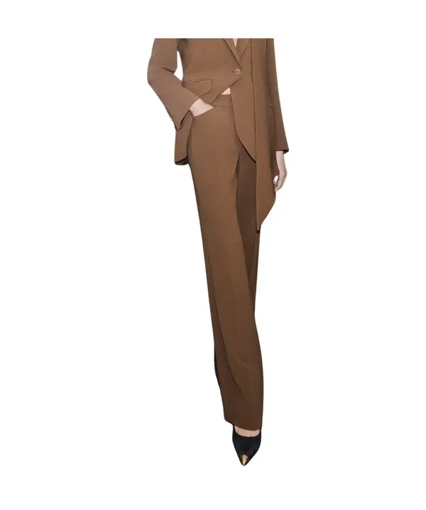 Marella Mini-flare Crepe Envers Satin Trousers