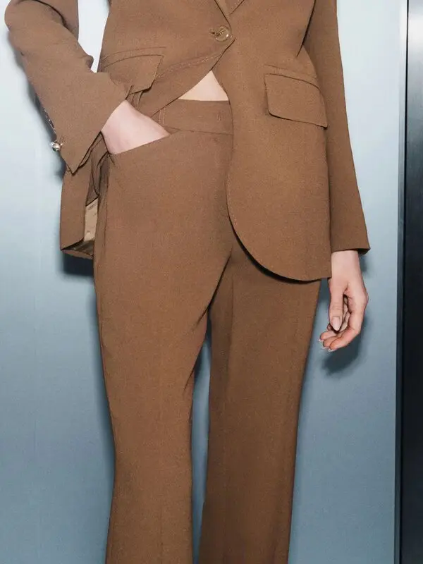 Marella Mini-flare Crêpe Envers Satin Trousers