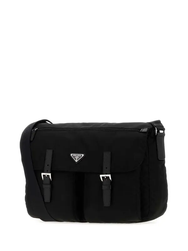 Prada Vela Buckled Messenger Bag
