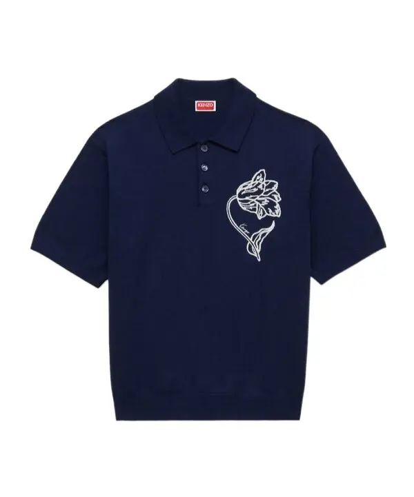 Kenzo Tulip Embroidered Polo Shirt
