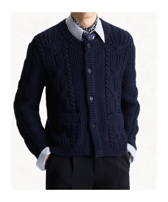 Saint Laurent Cable-knit Button-fastening Cardigan