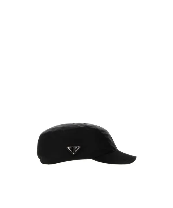 Prada Re-nylon Baseball Cap With Enamel Triangle Logo