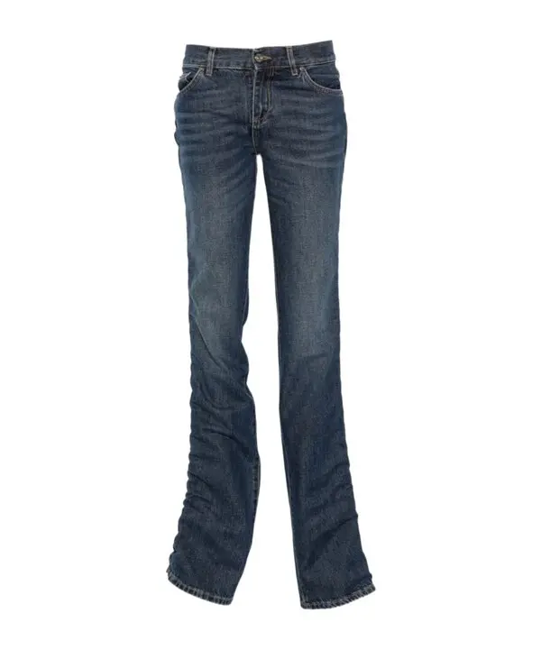 Liu Jo X Elodie Whiskered Ruched Jeans