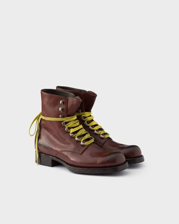 Prada Lace-up Ankle Boots