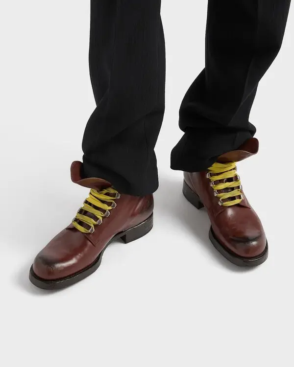Prada Lace-up Ankle Boots