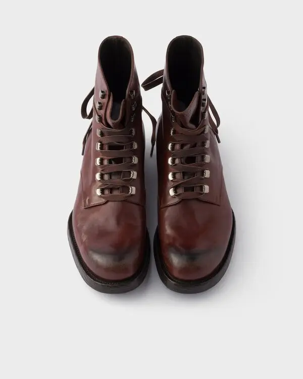 Prada Lace-up Ankle Boots