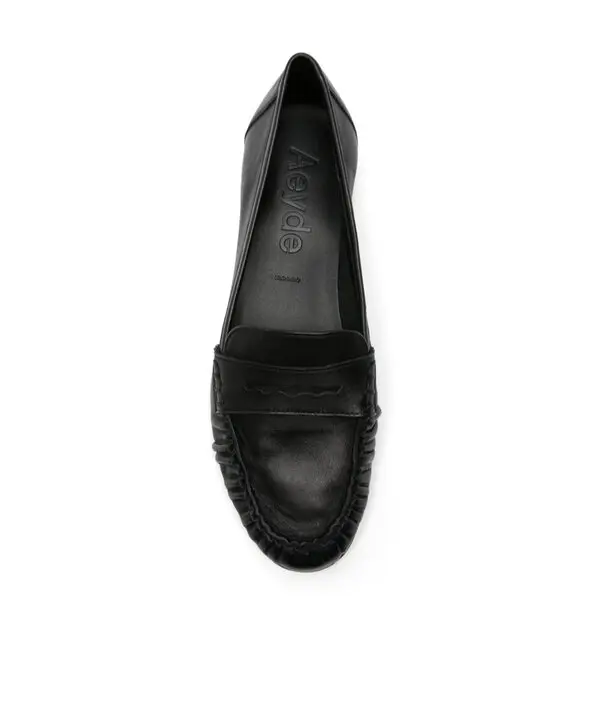 AeydĒ Aldous Ruched Penny-slot Loafers