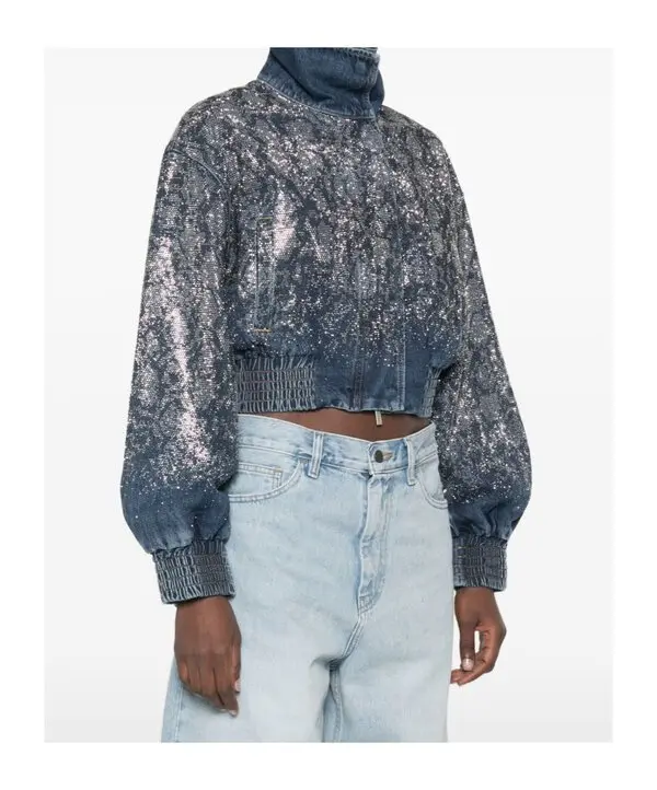 Liu Jo X Elodie Sequin-embellished Denim Jacket