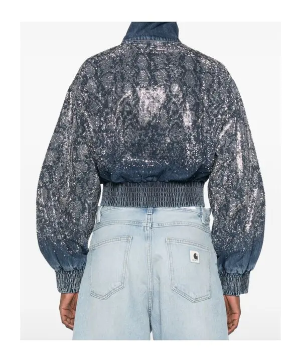 Liu Jo X Elodie Sequin-embellished Denim Jacket