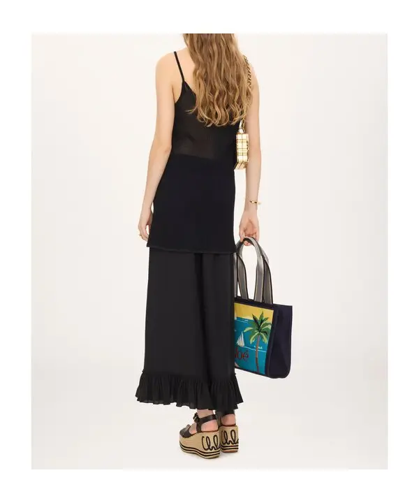 Chloé Embroidered Parrot Mesh Knit Mini Dress