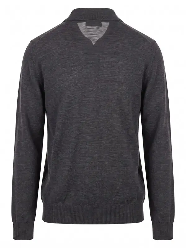 Brunello Cucinelli Collared Long-sleeved Knit Sweater