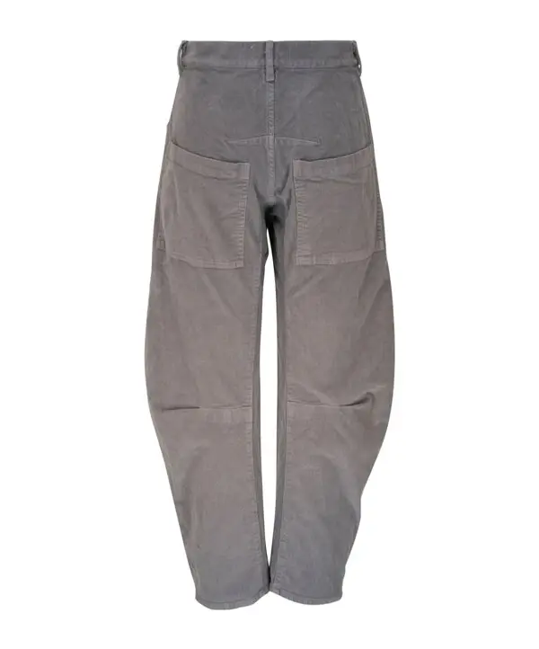 NILI LOTAN High-waisted Corduroy Trousers - Grey