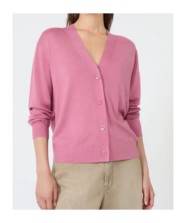 Max Mara Wool, Silk And Cashmere V-neck Cardigan