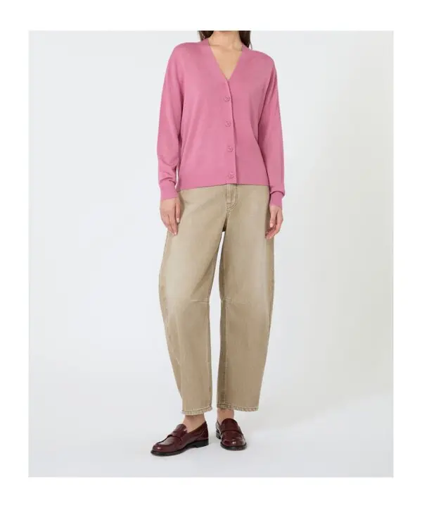 Max Mara Wool, Silk And Cashmere V-neck Cardigan