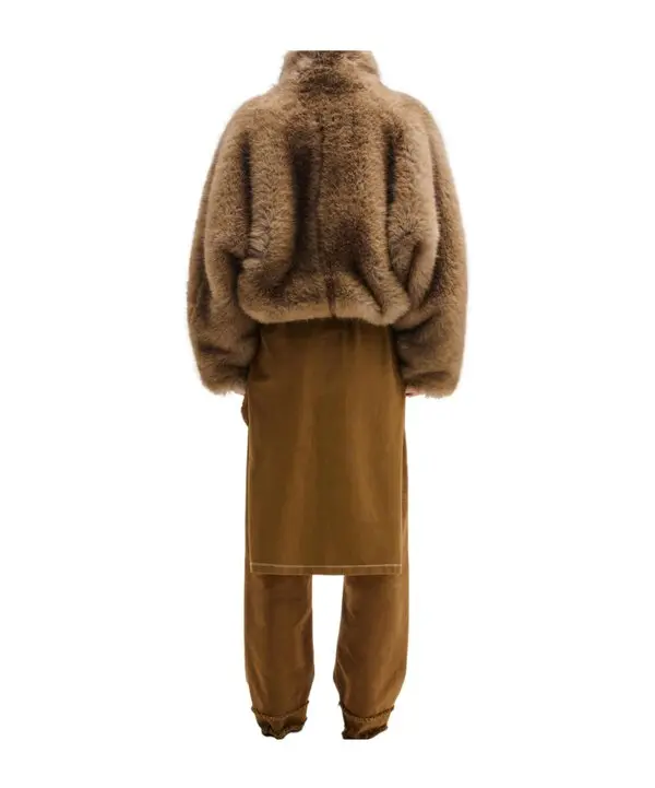 DARKPARK Faux Fur Aviator Bomber - Brown