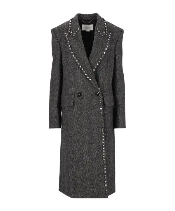 Stella McCartney Embellished Herringbone Coat