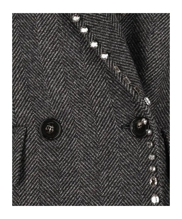 Stella McCartney Embellished Herringbone Coat