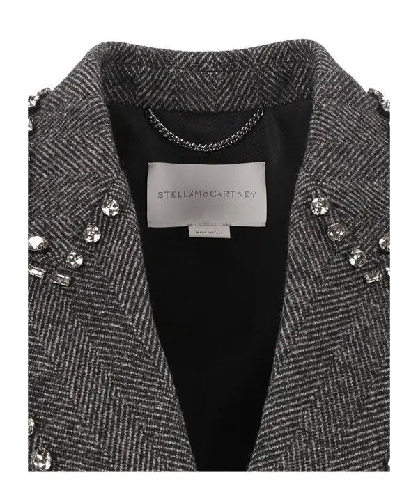 Stella McCartney Embellished Herringbone Coat