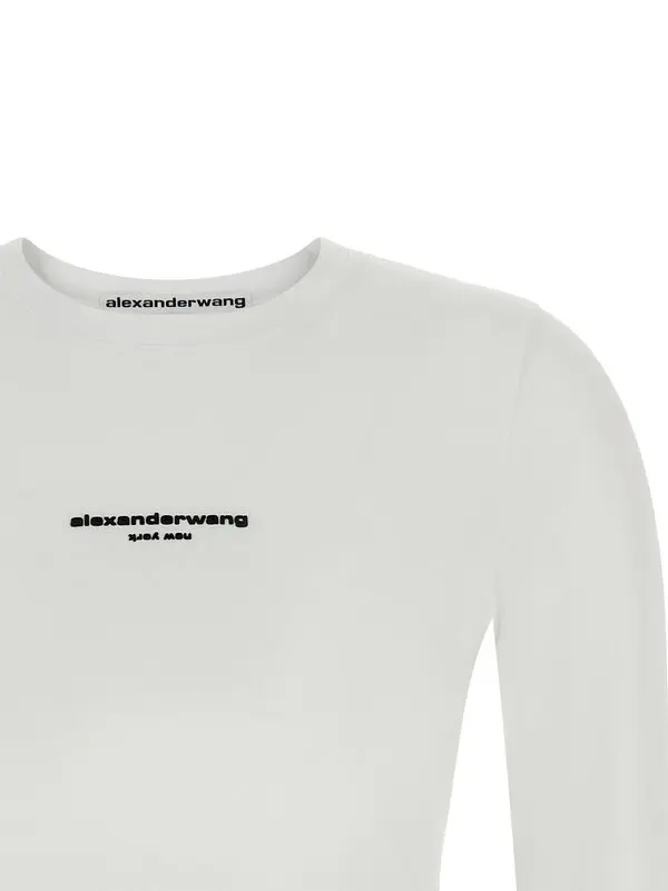 Alexander Wang Logo Fitted Long-sleeve T-shirt