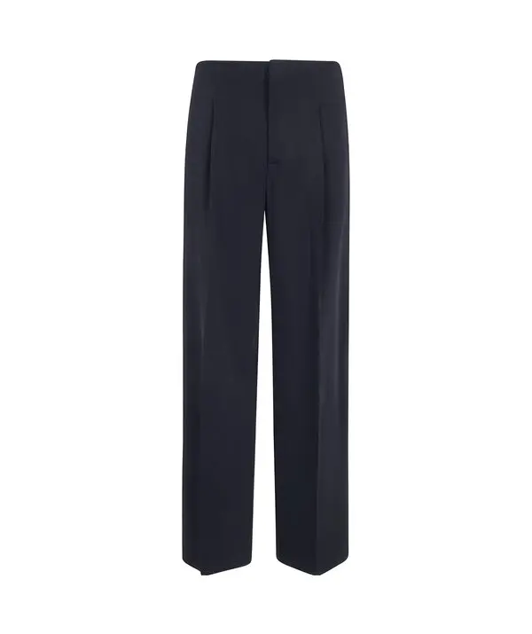 Alberta Ferretti Pleated Straight Leg Pants