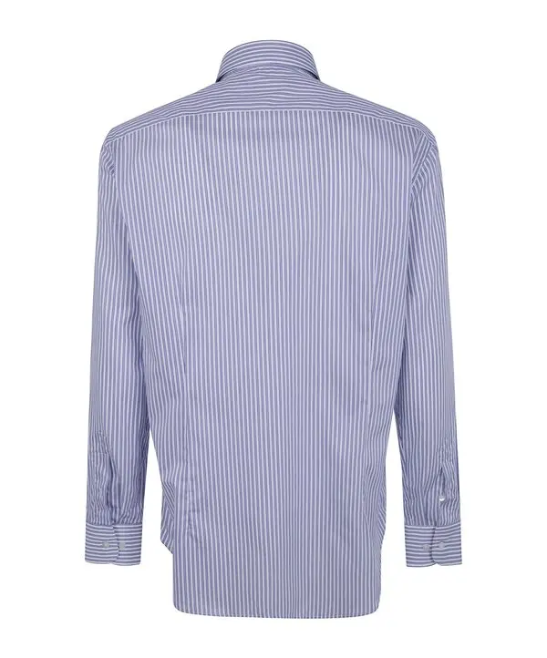 Etro Striped Embroidered-logo Shirt