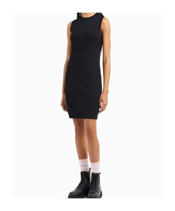 Armani Exchange Monogram-knit Dress