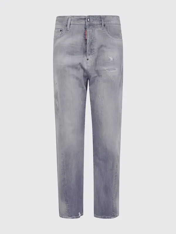 Dsquared2 Distressed Straight-leg Cotton Denim Jeans