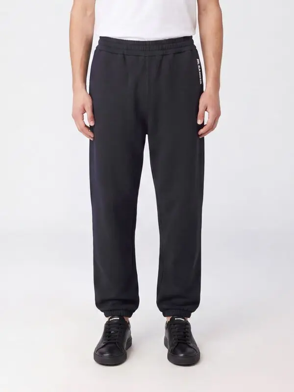 JIL SANDER Pure Cotton Jogging Trousers With Elasticated Cuffs