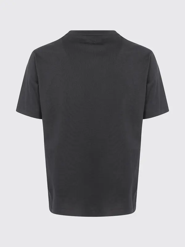 Emporio Armani Graphic Print Cotton Crewneck T-shirt With A Slim Fit
