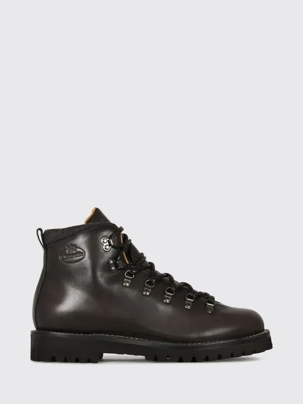 Church's Lace-up Calfskin Ankle Boots With Notched Sole - Brown
